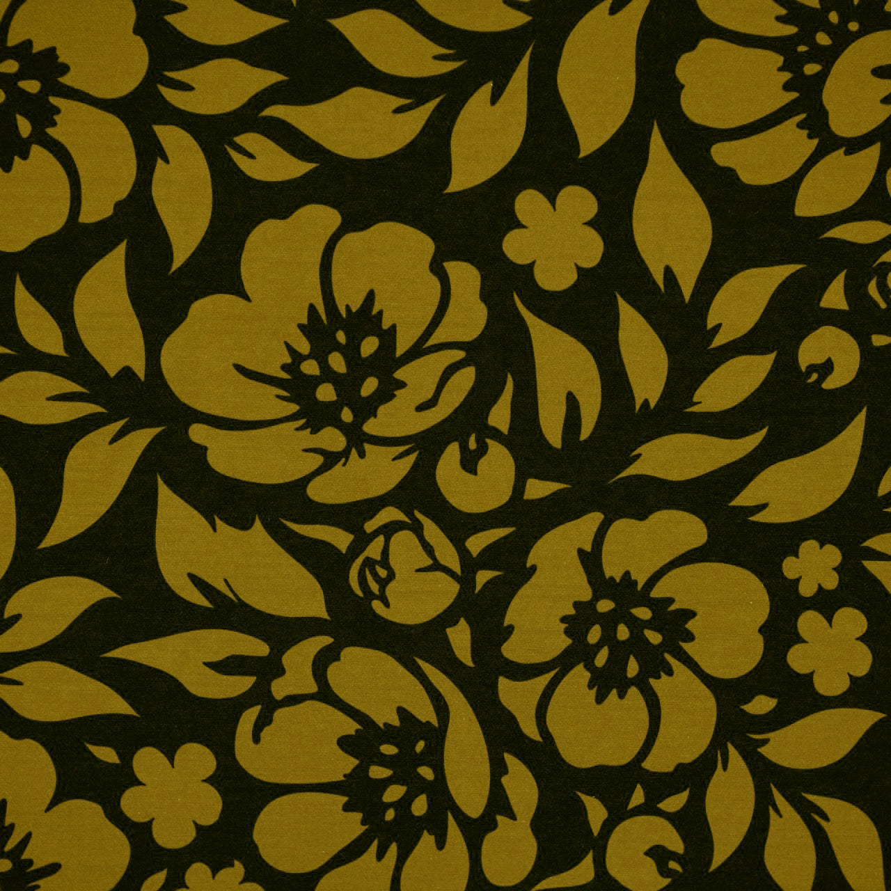 Commander® Azalea Floral (Solid) - Mustard – Brador Fabrics