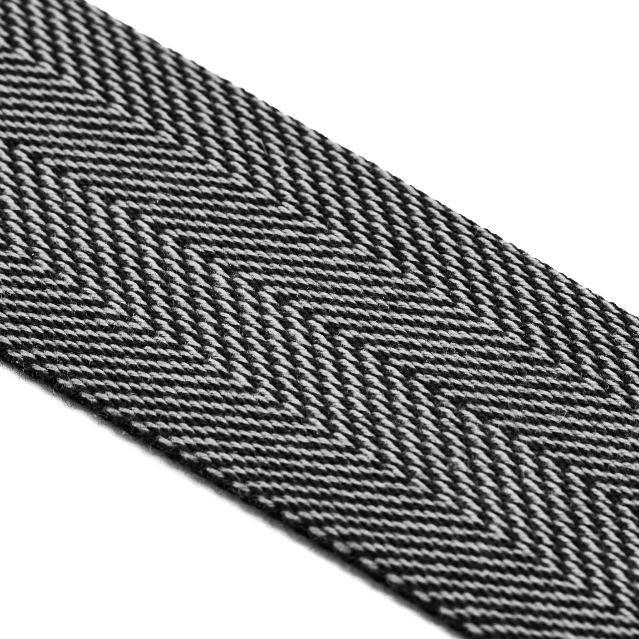 Webbing Strap - Grey / Black – Brador Fabrics